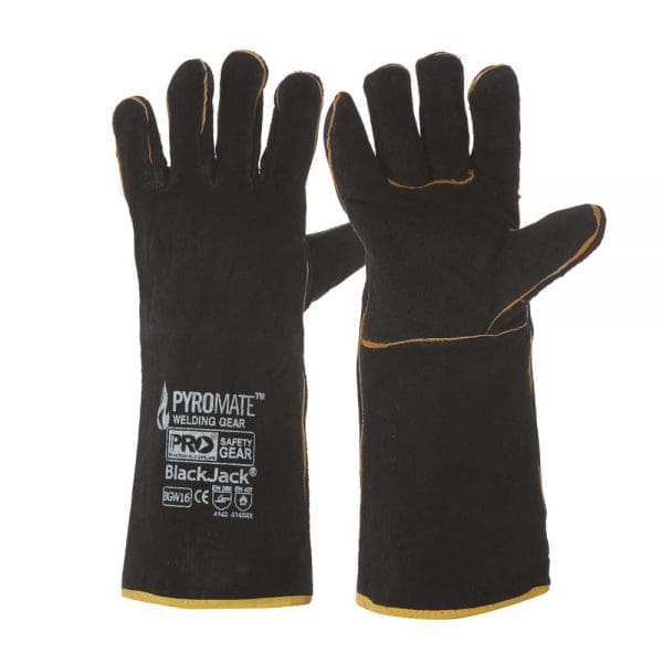 Pro Choice Pyro Mate Black Jack Black & Gold Welding Gloves - Tradey's ...