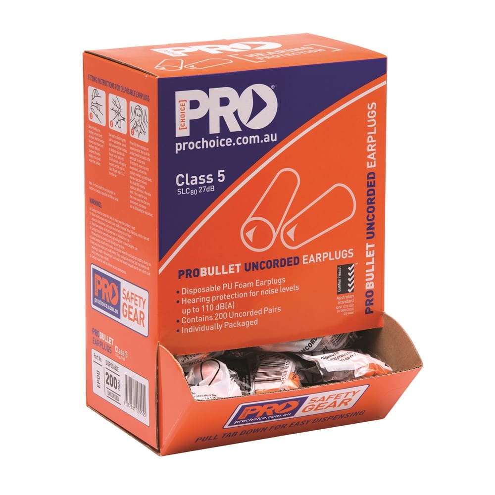 Pro Choice Pro Bullet Disposable Uncorded Earplugs - Tradey's Browns Plains